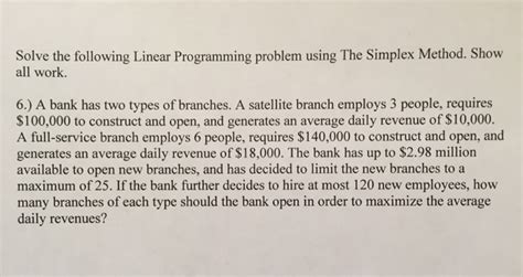 solved solve the following linear programming problem using