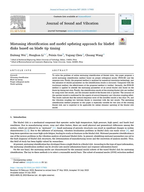07 Mistuning Identification And Model Updating Approach For Bladed