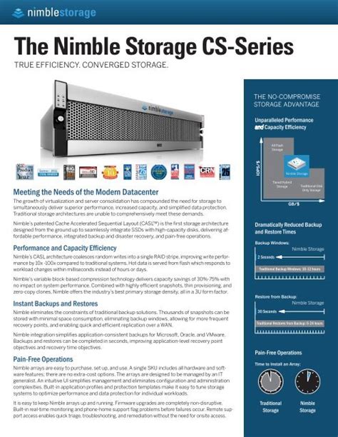 The Nimble Storage Cs Series Lb Systems