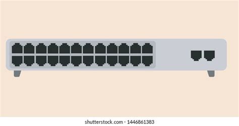 Ethernet Switch 24 Port Dark Vector Stock Vector Royalty Free 1446868238