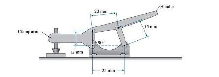 Solved Initial Position Of A Toggle Clamp Is Shown In Th