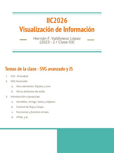 Iic2026 Clase 03 Svg Avanzado Y Js Pdf Modelo De Objeto De Documento Script Java