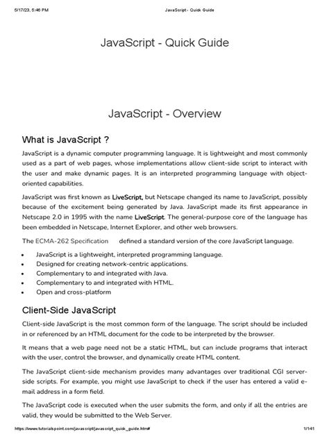 javascript note pdf dynamic web page java script