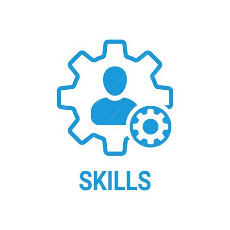 Premium Vector Skills Icon With Settings Sign Skills Icon And