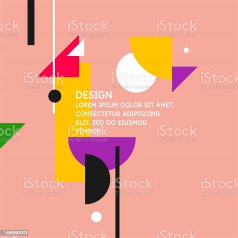 다양한 모양의 현대 기하학적 구성 디자인 그림입니다 트렌드 그래픽의 추상적인 배경 0명에 대한 스톡 벡터 아트 및 기타 이미지 0명 개념 구도 Istock