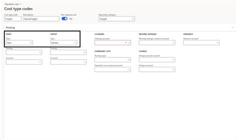 D365 Set Up Cost Type Code In Landed Cost Module