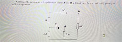 Solved Calculate The Amount Of Voltage Between Points A And Chegg