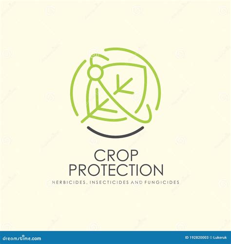 Crop Protection Logo With Green Leaf Symbol In The Middle Of Picture