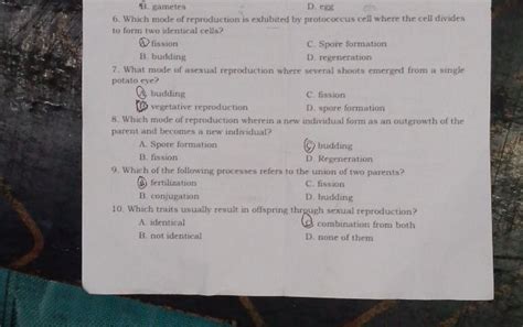 6 Which Mode Of Reproduction Is Exhibited By Studyx