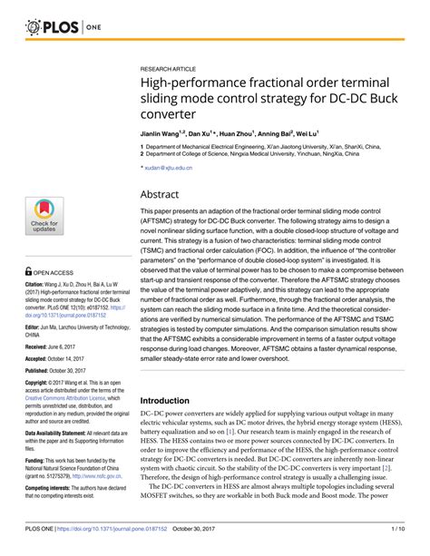 Pdf High Performance Fractional Order Terminal Sliding Mode Control