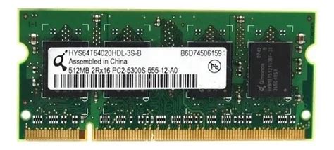 Memoria 512mb Pc2 400 Ddr2 Cl3 Infineon So Dimm Iia Mercadolibre