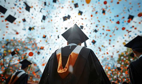 后面毕业生在大学毕业典礼高清摄影大图 千库网