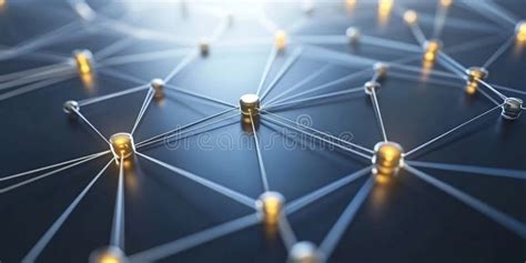 Abstract Network Connection Digital Nodes Global Technology Business 3d Web Data Link Idea Dots