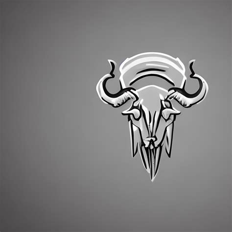 Ram Skull Minimalistic Logo · Creative Fabrica