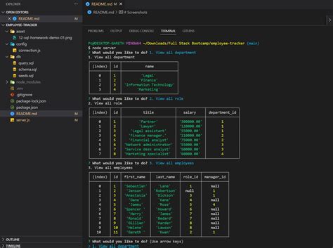 GitHub Gareth Kwan Employee Tracker Module Challenge SQL