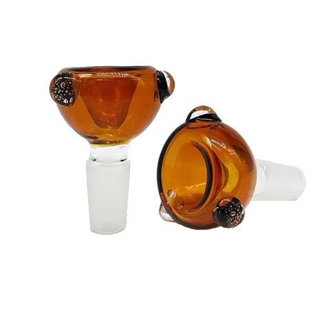 Amber Glass Cone 14mm Glass Cone Bongsmart Australia