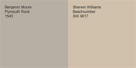 Benjamin Moore Plymouth Rock Vs Sherwin Williams Beachcomber Comparison