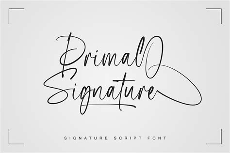 Primal Signature Script Font