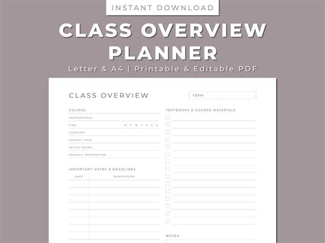 Class Overview Printable Academic Course Overview Term Schedule Class Overview Printable Academic Course Overview Term Schedule