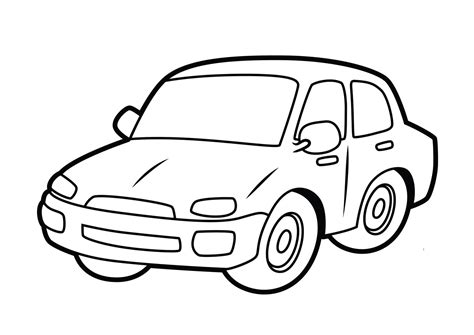 세단 자동차 색칠하기 도안 무료 색칠공부 도안