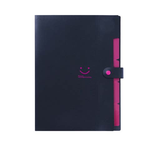 Creative Candy Color Expanding File Folders 5 Pockets Plastic Container A4 Letter Size Snap