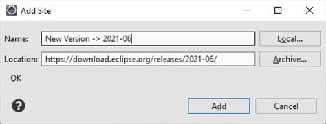 List Of Available Software Sites Lost After Eclipse Update Stack Overflow
