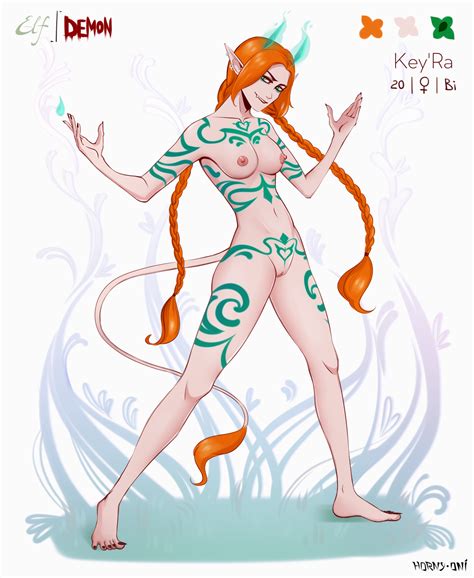 Keyra Reference Demon Form By Horny Oni Hentai Foundry
