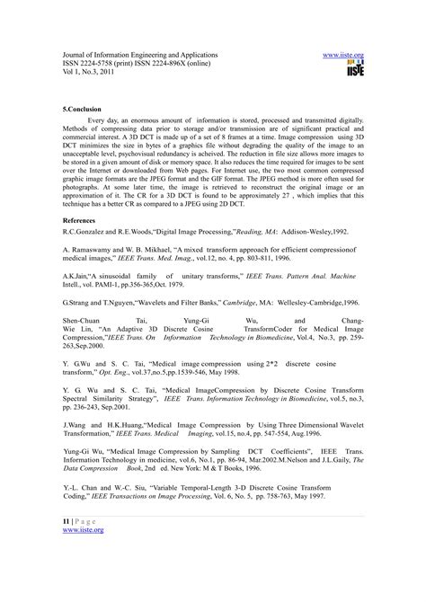 D Discrete Cosine Transform For Image Compression PDF