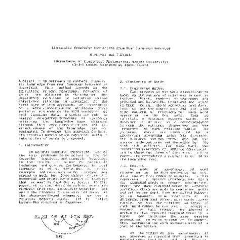 Linguistic Knowledge Extraction From Real Language Behavior Acl Anthology