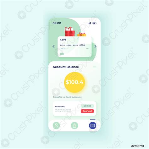 Shopping Application Smartphone Interface Vector Template Mobile App