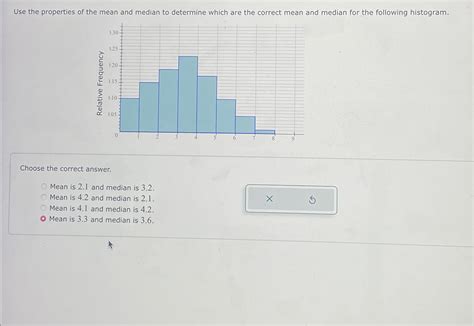 solved use the properties of the mean and median to