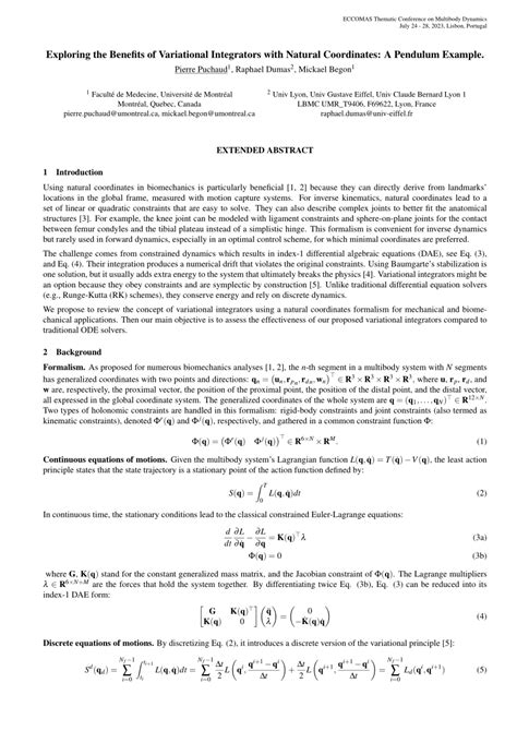 Pdf Exploring The Benefits Of Variational Integrators With Natural