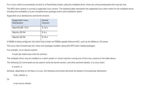 Linux Client Requirements Dell Multipath Client Driver Installation