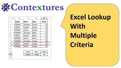 Excel Lookup Multiple Criteria Rows And Columns Made Easy