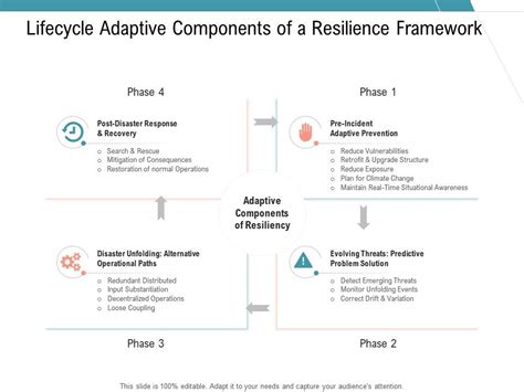Lifecycle Adaptive Components Of A Resilience Framework Infrastructure