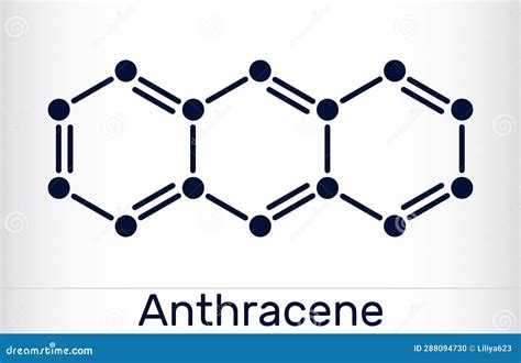 Anthracene Molecule It Is Polycyclic Aromatic Hydrocarbon Pah