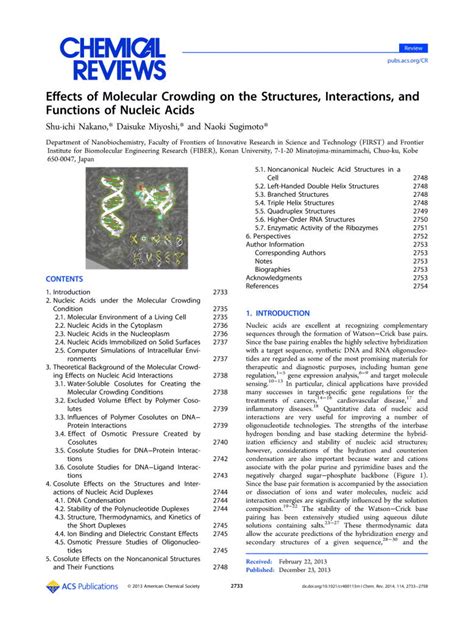 Effects Of Molecular Crowding On The Structures Interactions And