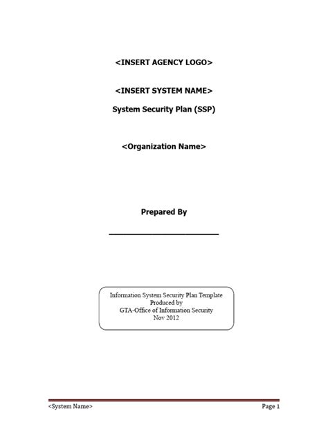 information system security plan pdf information security