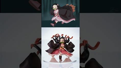2d Nezuko Vs 3d Nezuko Anime Girl Demonslayer Shorts Youtube