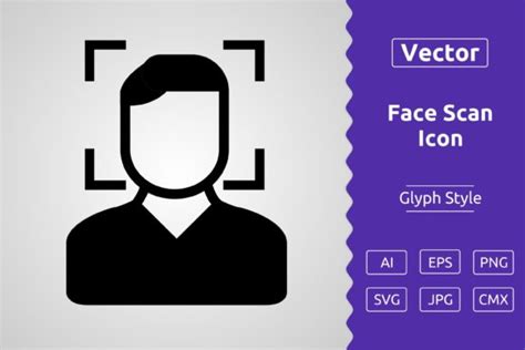 Vector Face Scan Glyph Icon Graphic By Muhammad Atiq · Creative Fabrica