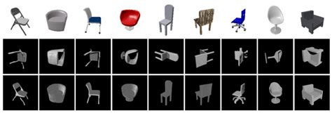 first row input images second row output of occupancy network in the
