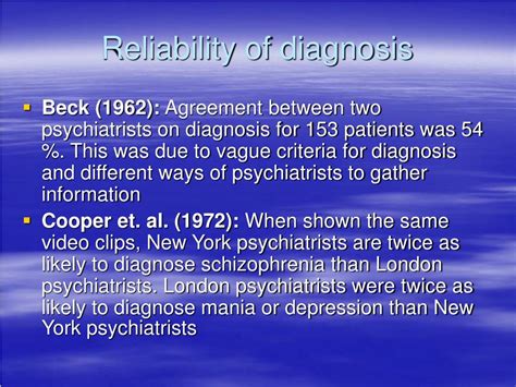 Ppt Discuss The Validity And Reliability Of Diagnosis Powerpoint Presentation Id 636156