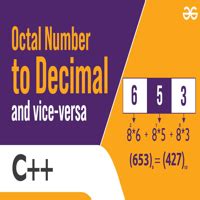 C Program To Convert Octal Number To Decimal And Vice Versa GeeksforGeeks Videos