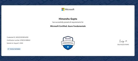 Certificationachievement Microsoftazure Cloudcomputing Techjourney