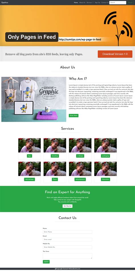 Website In Bootstrap On Behance