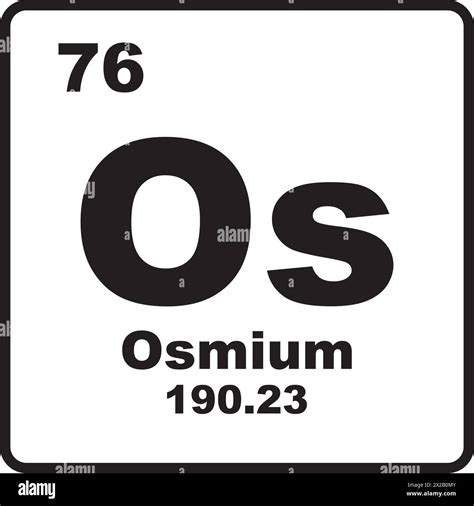 Osmium Chemistry Icon Chemical Element In The Periodic Table Stock Vector Image And Art Alamy