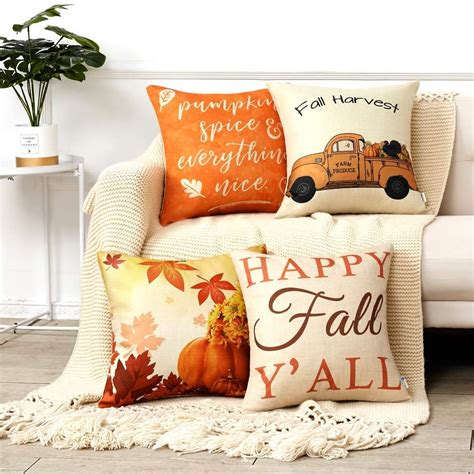 Fall Themed Pillows Fall Pillows Fall Pillow Cover Thanksgiving Pillows