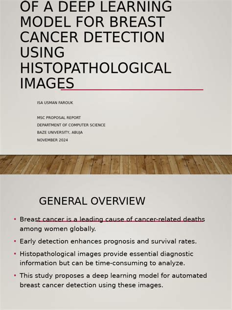 Deep Learning Model Breast Cancer Detection Presentation Isa Usman