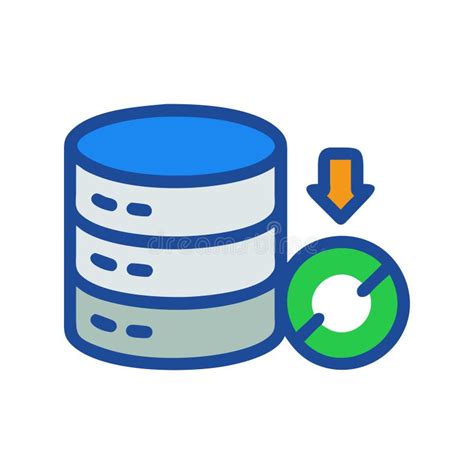 Innovative Database Backup Design Icon Stock Vector Illustration Of