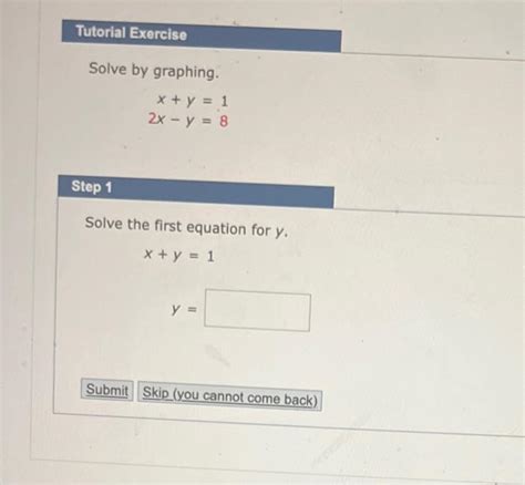Solved Solve By Graphing Xy12x−y8 Solve The First